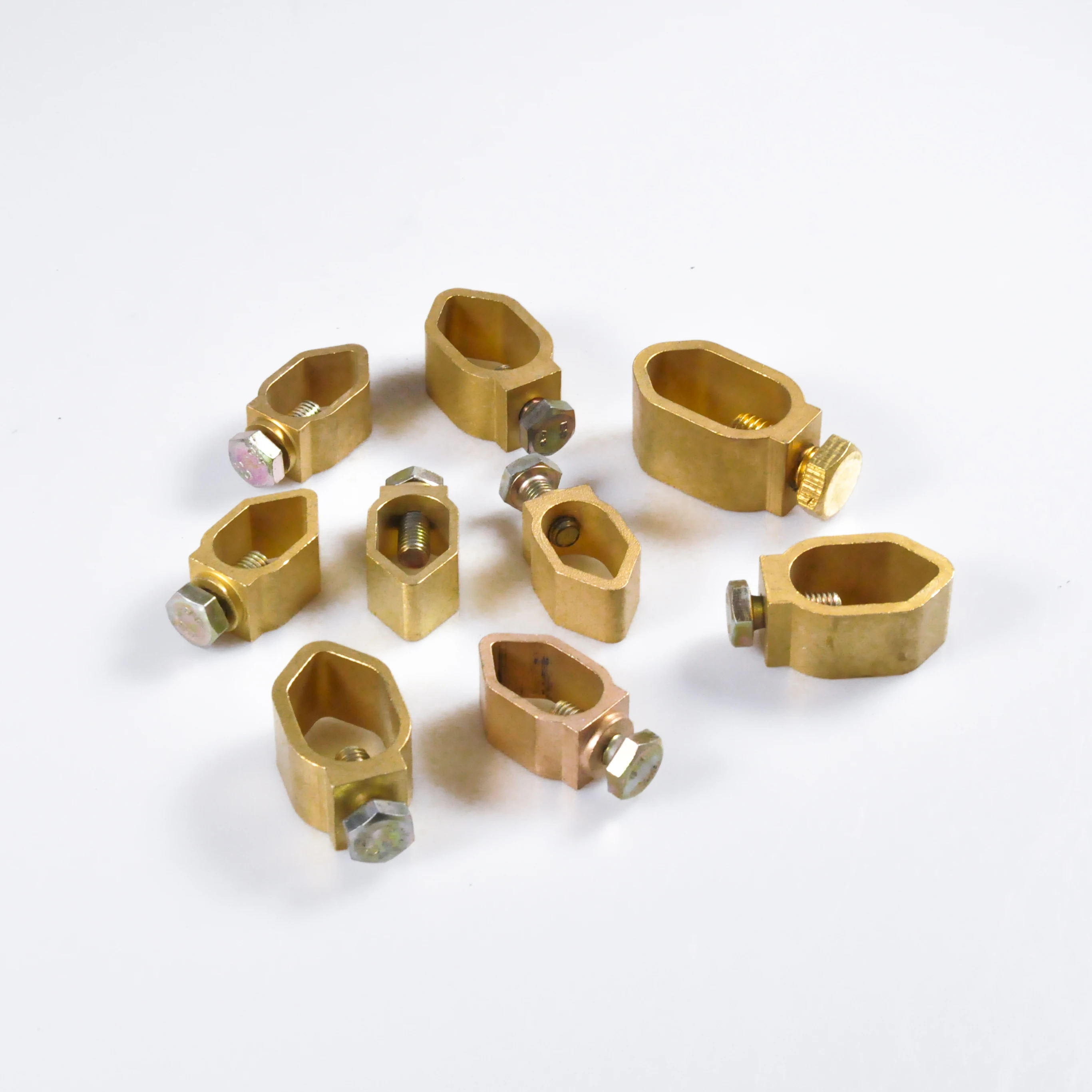 Brass Earthing Clamp Grounding Clamp Durable Ground Rod Connector ...