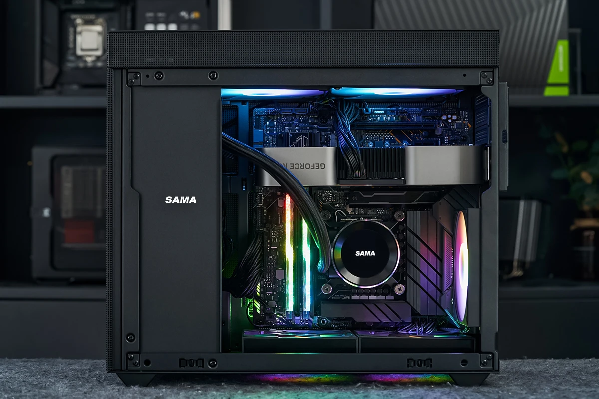 SAMA IM01 Pro Micro ATX PC Case - Durable Metal Mesh Panel Cabinet with ...