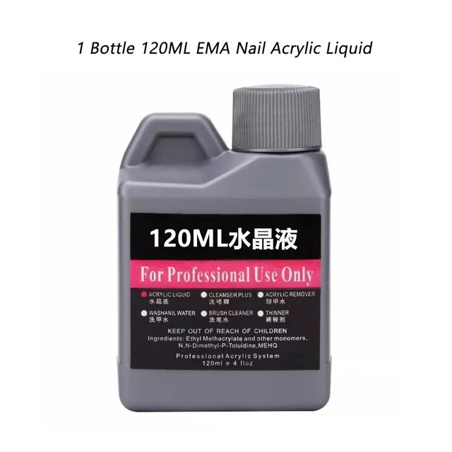 40/75/120/150/1000ML EMA Acrylic Liquid Monomer Crystal Acrylic ...
