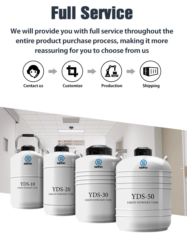 10l-50l Cryogenic Liquid Nitrogen Tanks for Laboratory Use