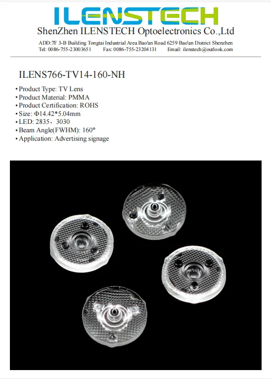 2835 TV Lens 3030 Led Backlight Lens Acrylic 14mm Difussion Lenses ...