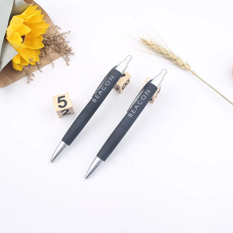 Hot-selling High Quality Soft Rubber Plastic Push Ball Pens With Print ...