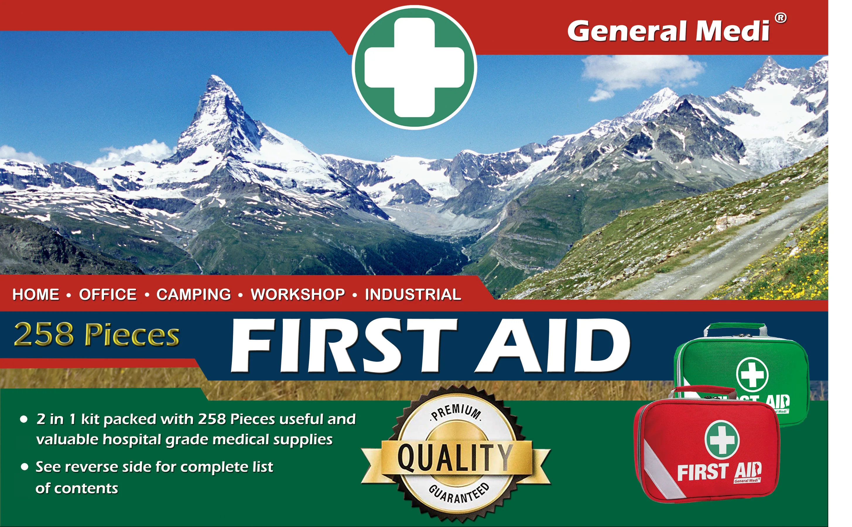 Oem 258 Pieces Medical Supplies Portable Waterproof Survival Emergency ...