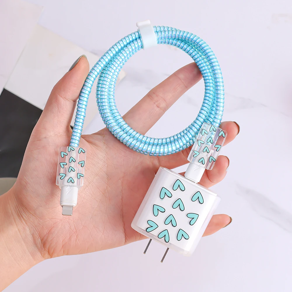 Data Cable Protector Winder Spiral Protective for Iphone 18w 20w ...