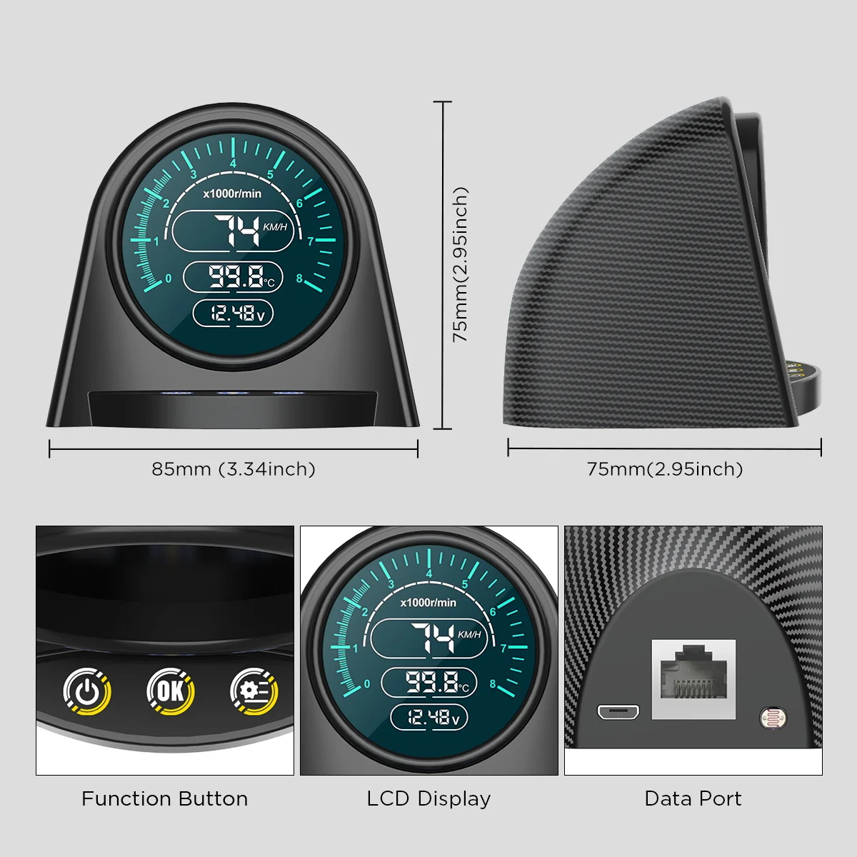 AUTOOL X70 OBD Car Digital Display - Full Diagnostic Scanner