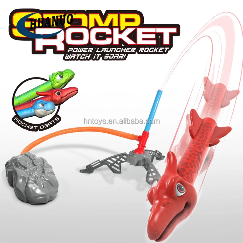 Kids Rocket Launcher For Kids With 3 Foam Dinosaurs Stomp Launch Pad ...