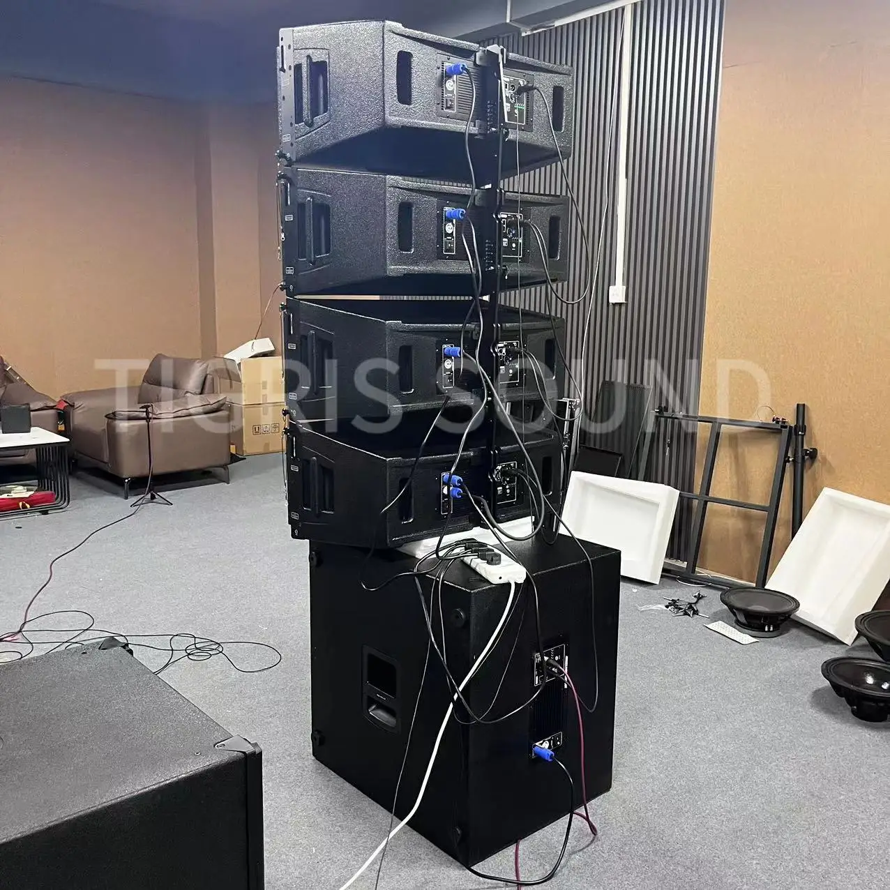 Hdl 30-a Dual 10 Inch Active Two-way Line Array Speakers Sound System Stage Professional Audio ...