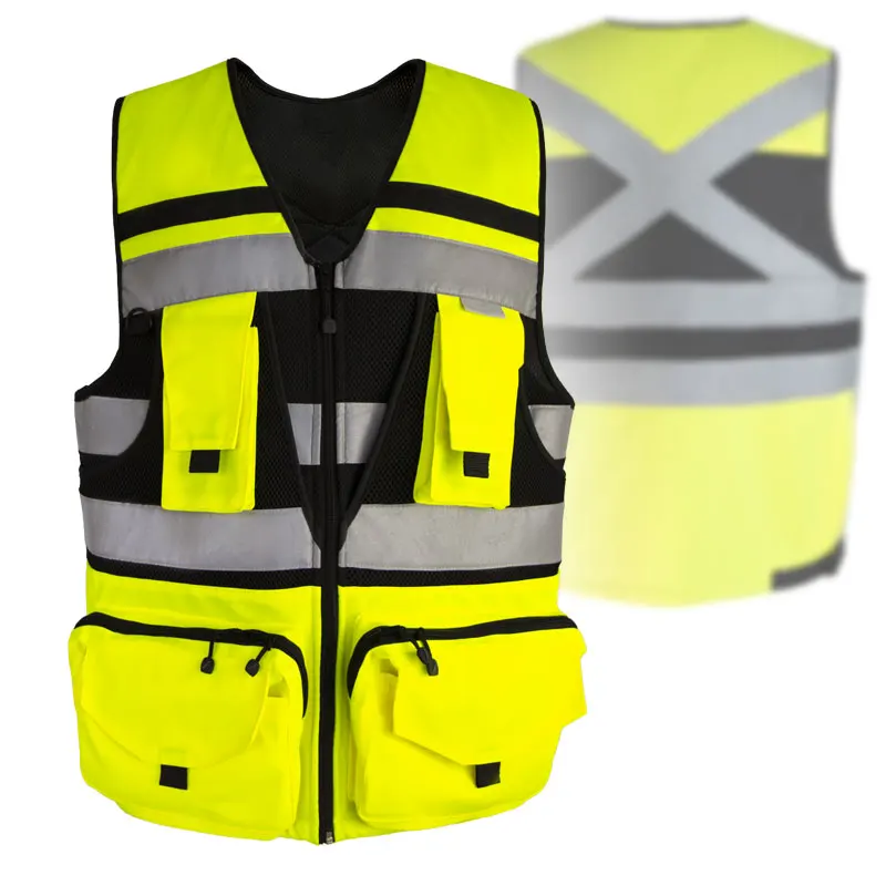 Men's Reflective Safety Vest Premium Geologist OEM Custom Traffic ...
