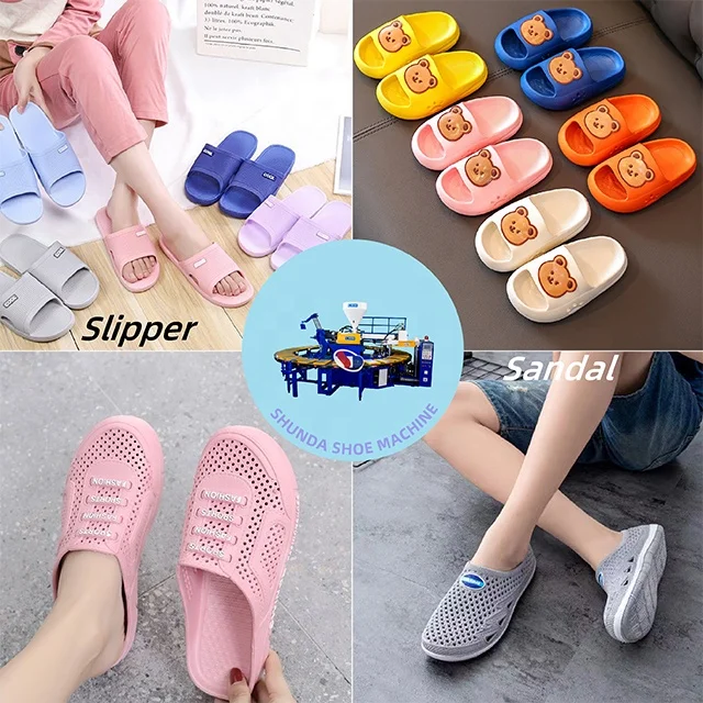 20 Stations Single Color PVC Injection Blow Molding Shoes Sole Sandals ...