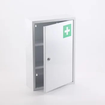 Wall Mounted Metal First Aid Cabinet 3 Tier Medicine Storage Box With ...
