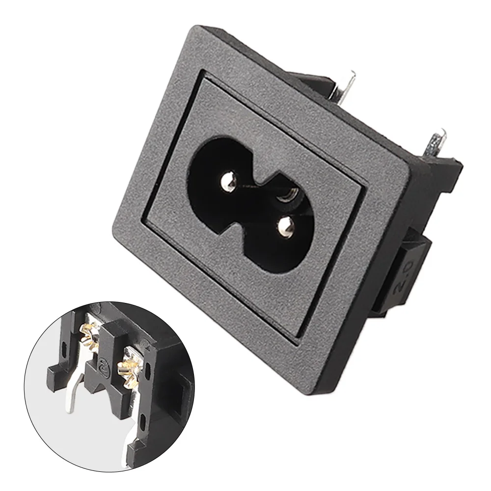 Lz-8-8p22 Iec60320 C8 Power Socket 250v 2 Pin Male Type Instrument Ac ...