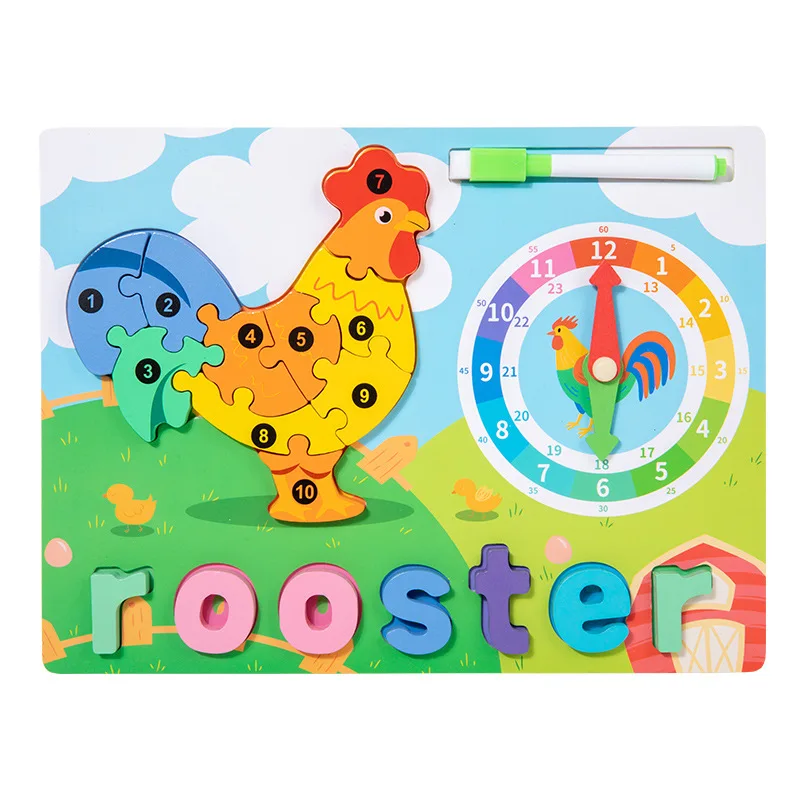 Educational Puzzle Board - Multi-Functional Toy for Kids