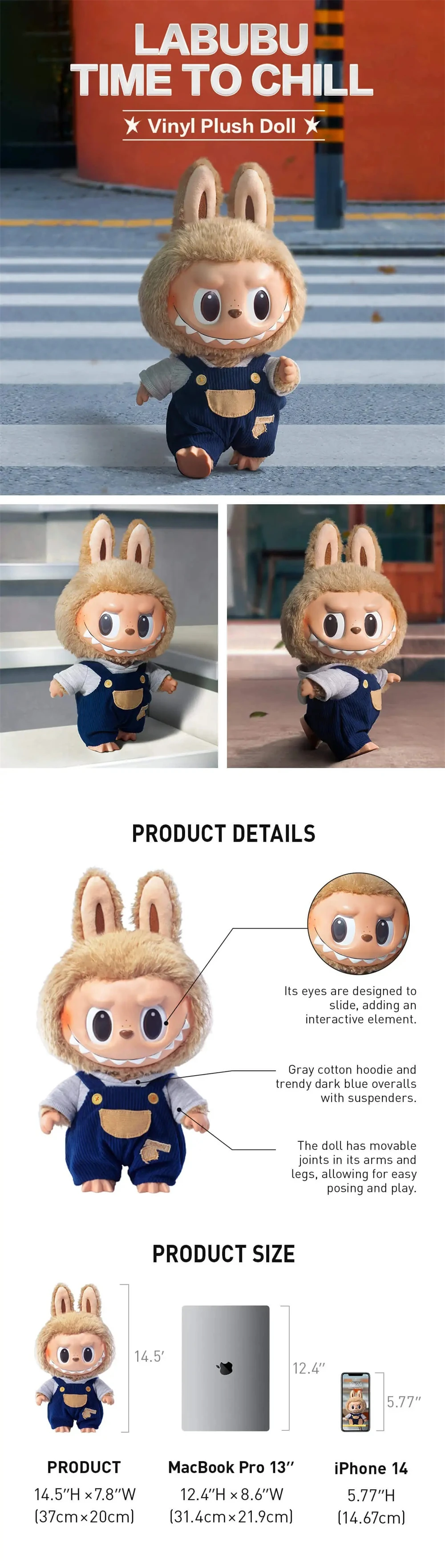 AUTHENTIC POPMART LABUBU the MONSTERS - FLIP WITH ME Vinyl Plush Doll ...