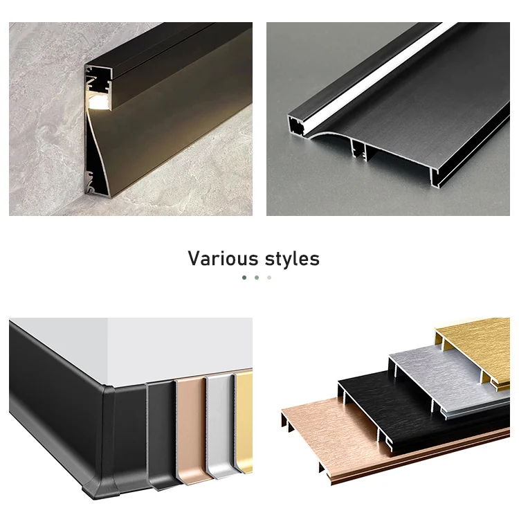 Toco Illuminated Led Profile Strip Aluminium Led Skirting Board Lights ...