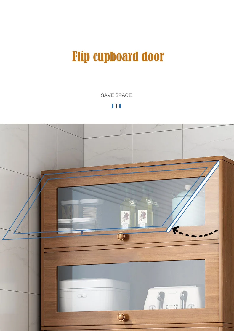 Kitchen Multi Functional Clamshell Type Storage Cabinet Floor Multi ...