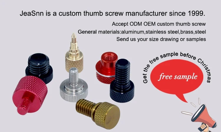 Custom Aluminum Long Captive Thumb Screw Knob Stainless Steel Round Knurled Head Thumb Bolt ...