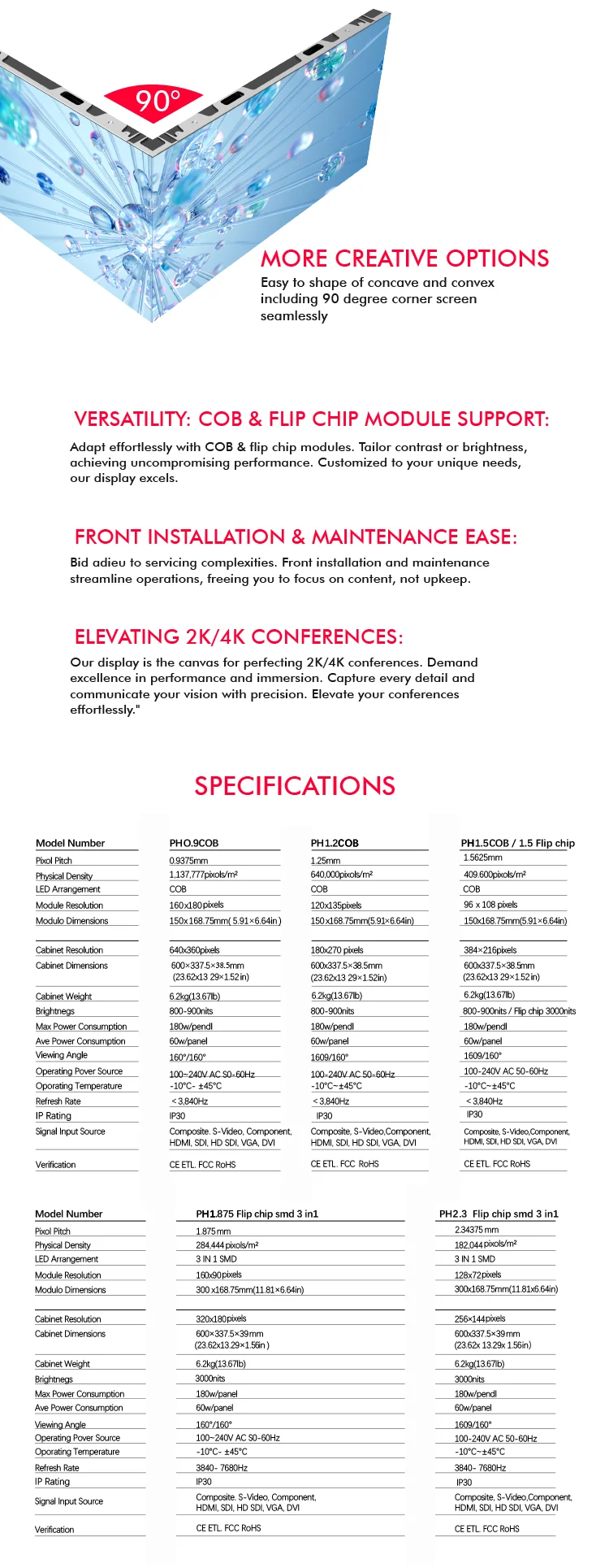 Indoor LED Display - Mini COB Video Wall with 4K Resolution