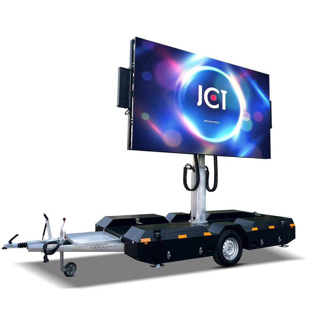 Outdoor P5 P6 Solar Powered Mobile Led Tv Giant Screen Truck Trailer ...