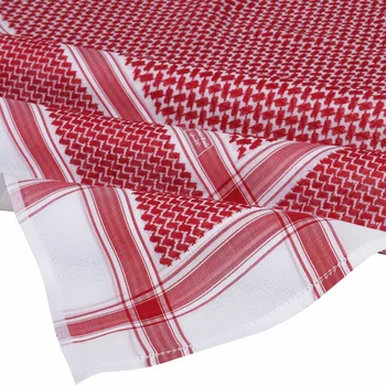 Yemeni Arabic Keffiyeh Muslim Hijab Scarves 100% Cotton Red Shemagh ...