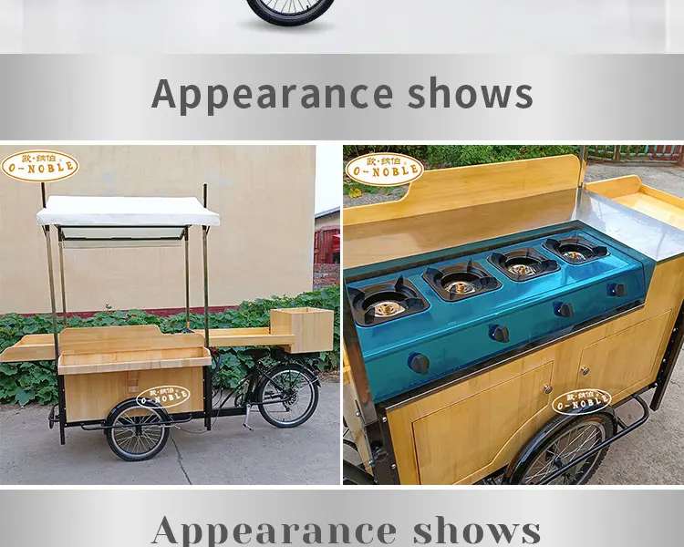 Electric Food Bike Tricycle - Three Wheel Vending Bike for Street Food ...