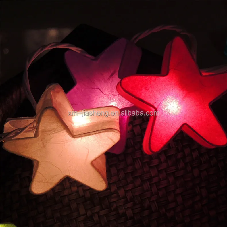 Battery Operated 10led Paper Star Lantern String Fairy Light Chain Used ...