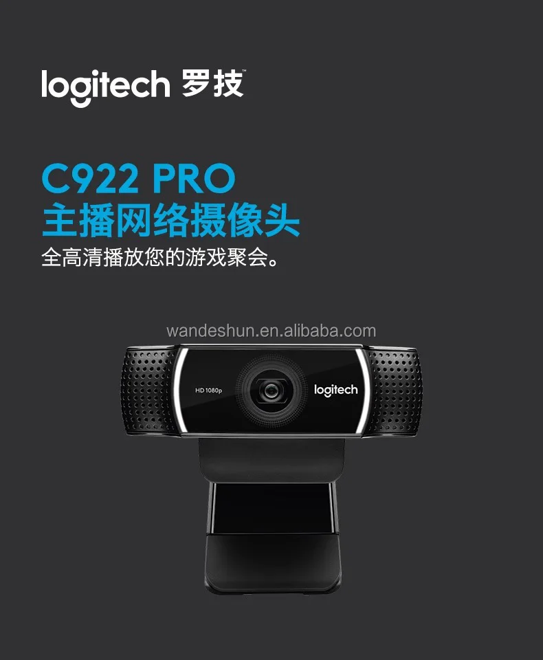 Original Logitech C922 Pro Camera Usb Laptop Serious Streaming 1080p HD ...