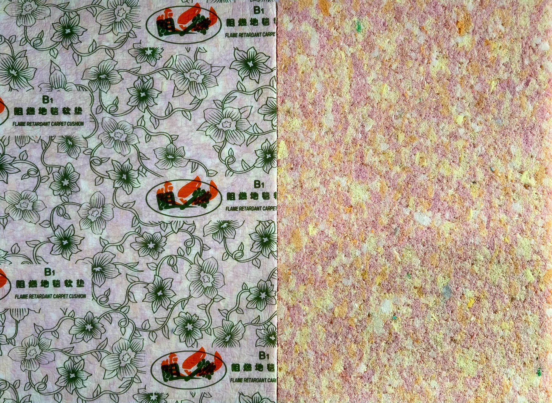 Flame Retardant 10mm PE Coated Sponge Underlay Foam Vinyl Cork Pad