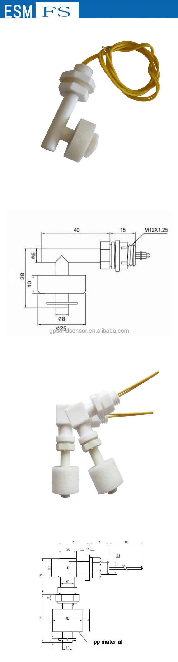High Precision Water Level Float Switch / Sensor Price