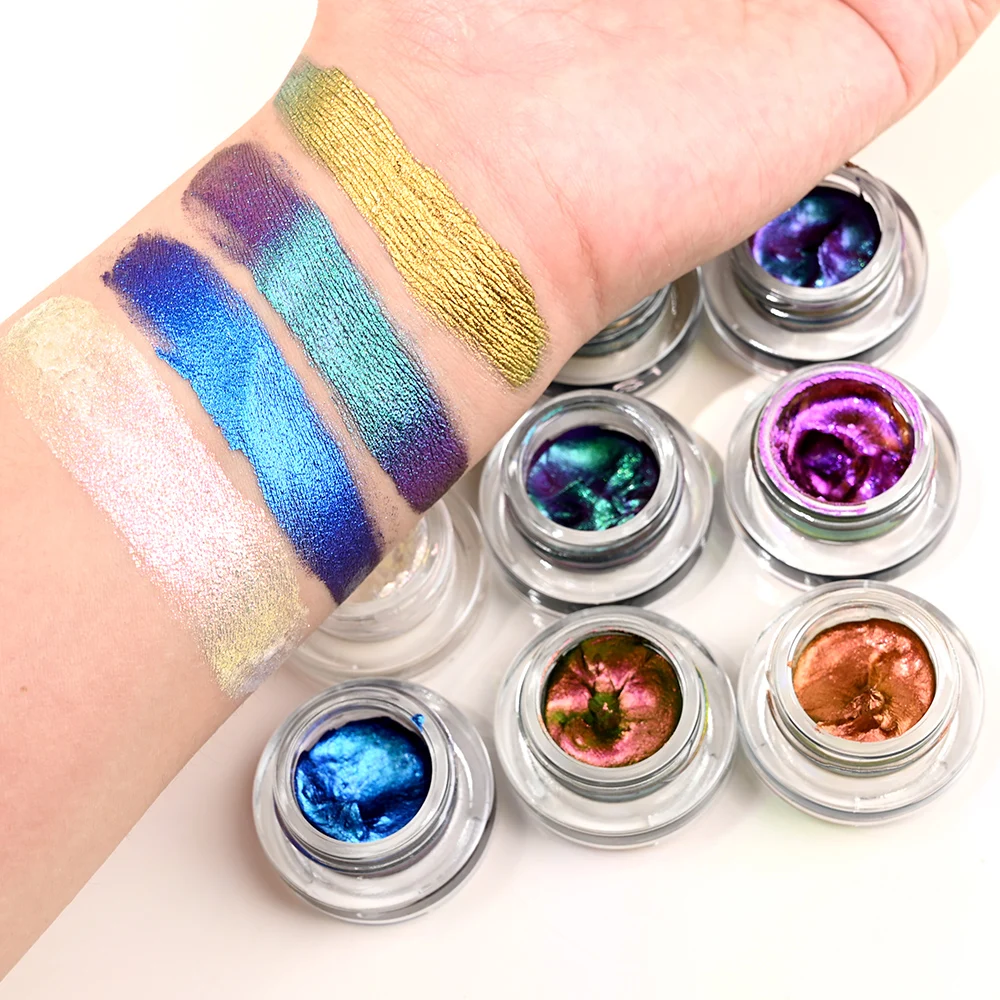 High Quality Multichrome Chameleon Glitter Eyeshadow Chrome Flakes Cream Makeup Cosmetics Liquid ...