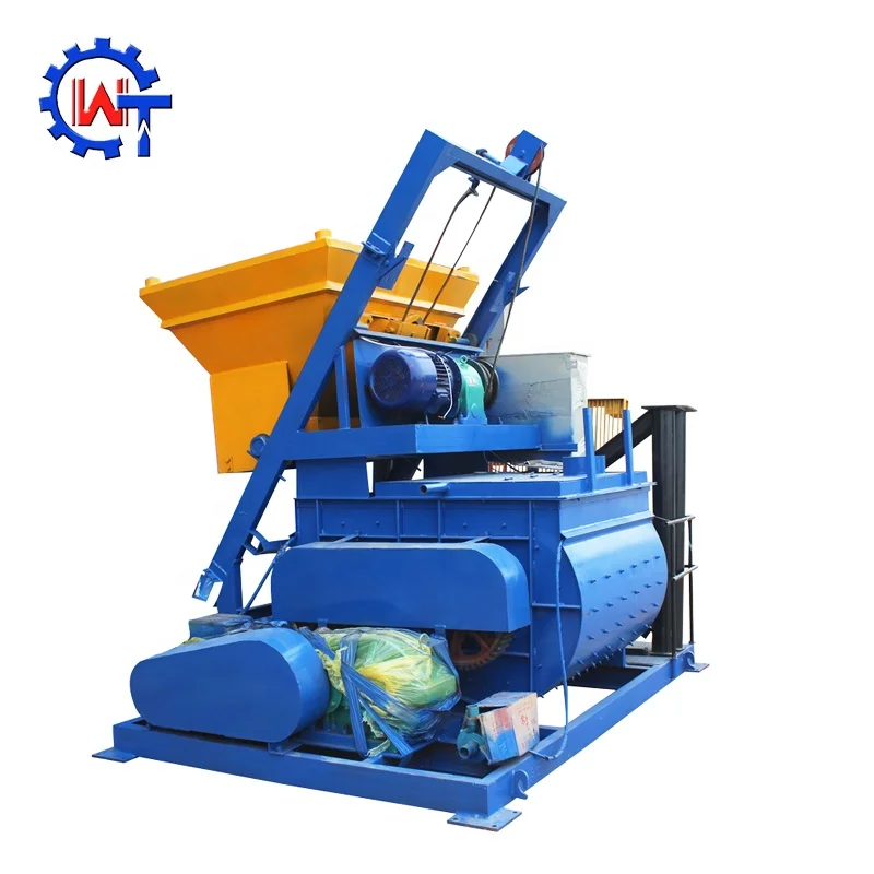 JS500 industrial cement mixer machine / Twin Shaft Concrete Mixer for ...