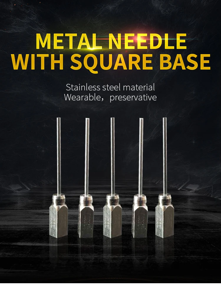 C Metal Stainless Steel Dispensing Needle Tips With Square Base Can Be ...