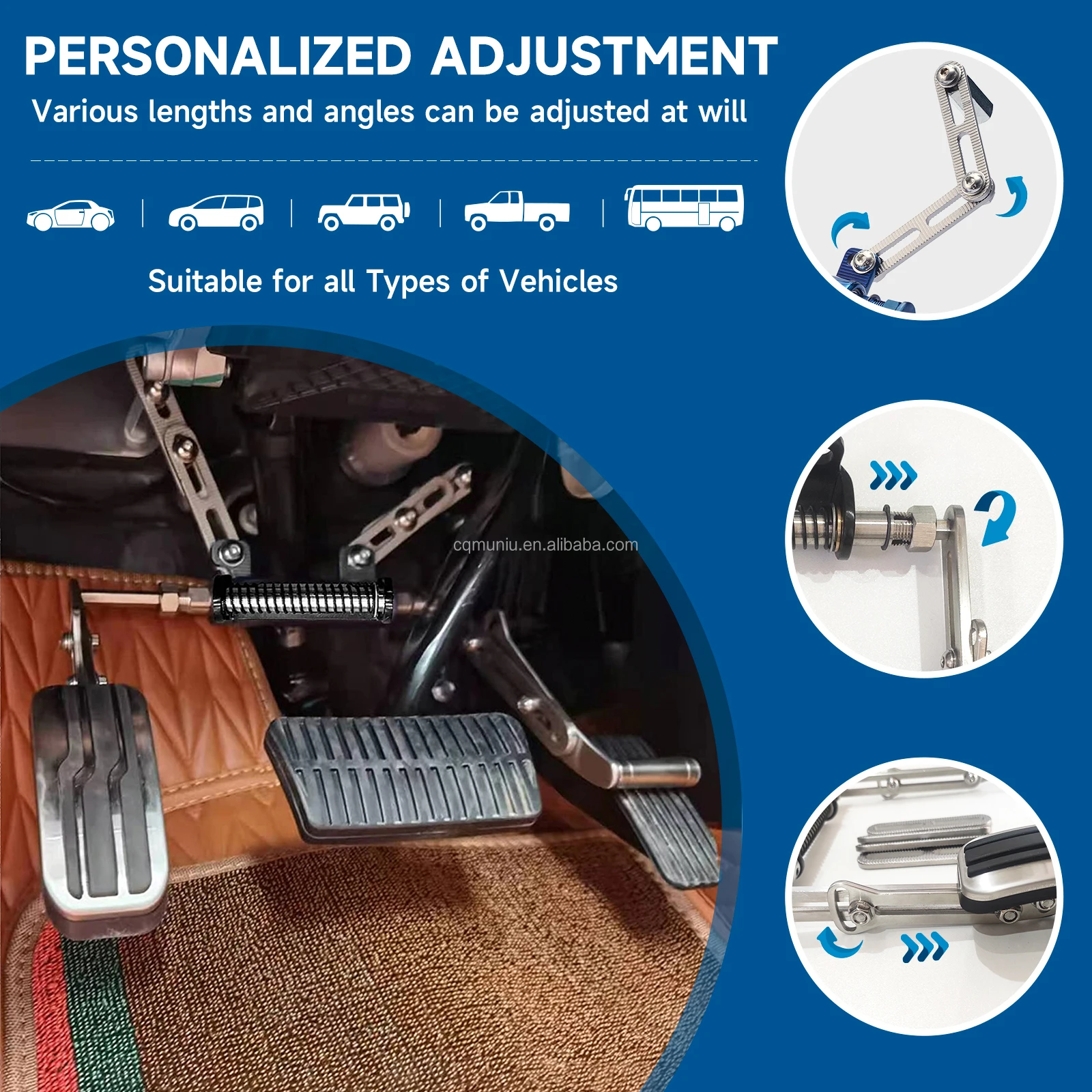 MUNIU Left Foot Accelerator Pedal - Driving Aid for Handicapped