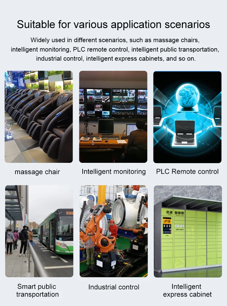Din Rail Wall Mounted Serial Device Server Modbus Communication Module ...