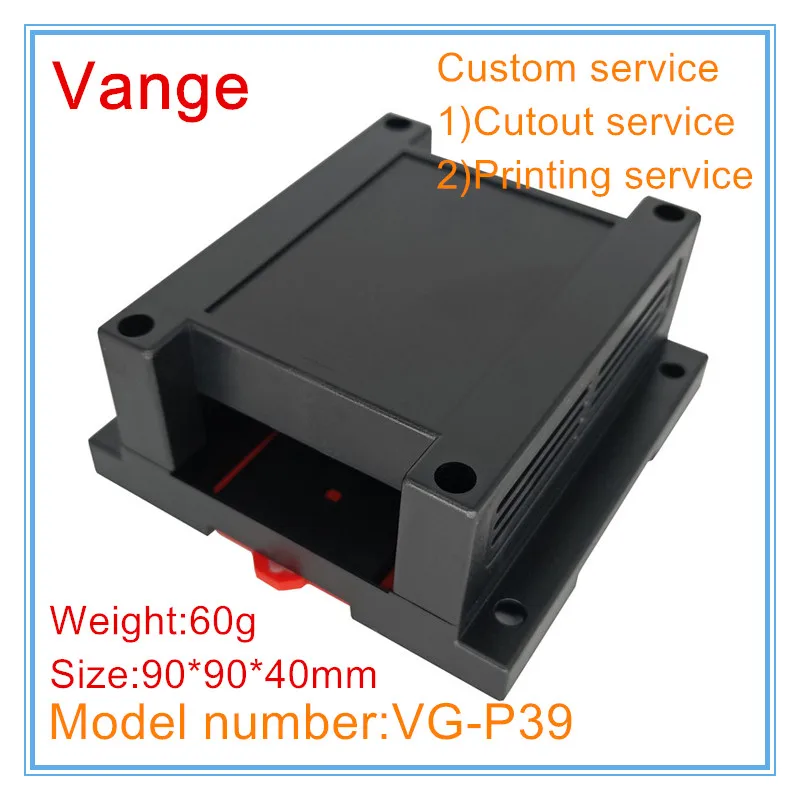 Vange Din Rail Project Box 90*90*40mm ABS Plastic Instrument Enclosure ...