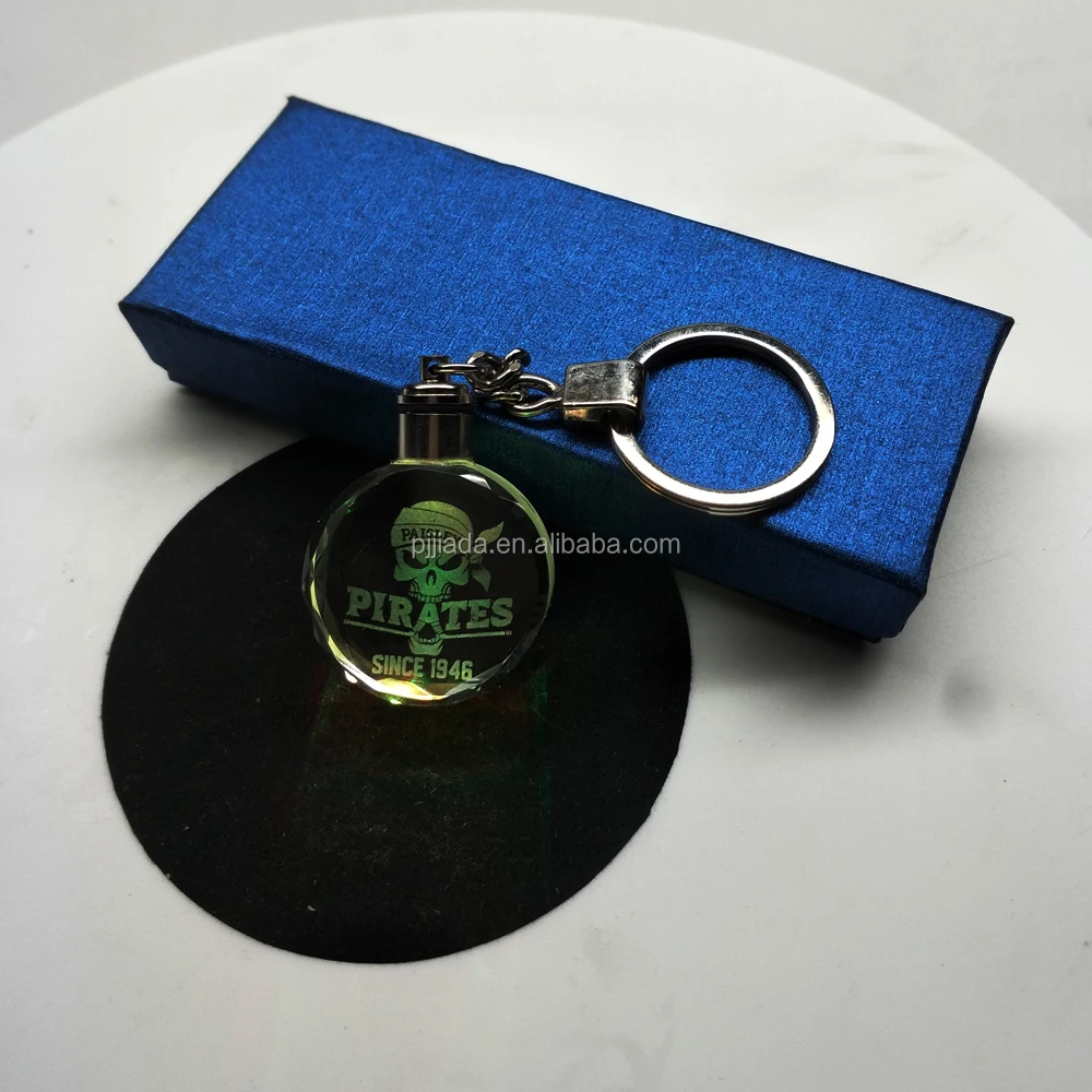 Custom Engraved Shining Led Logo Ring Crystal Key Chain Wedding ...