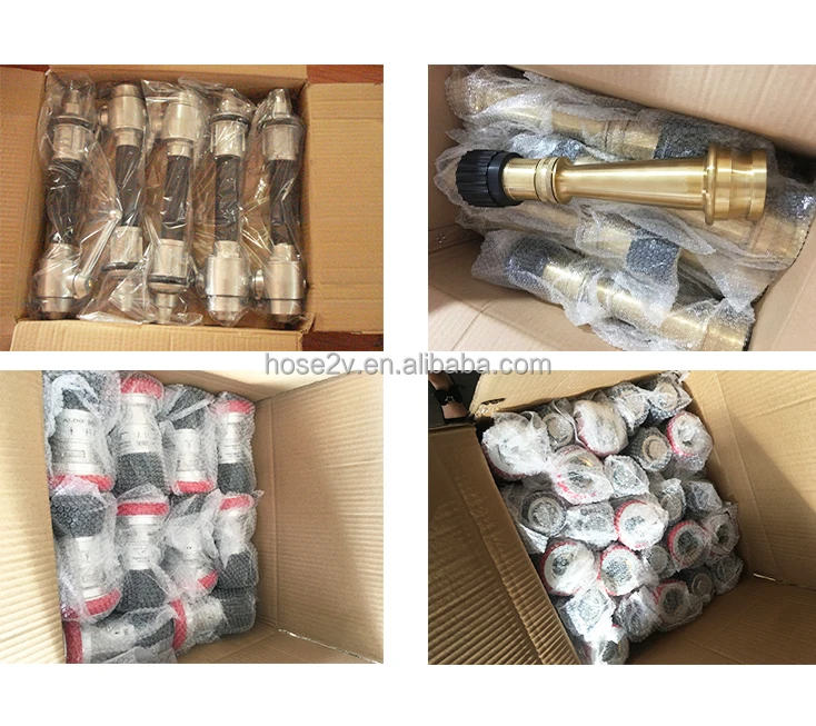Three Stage Machino Fire Hose Nozzle Aluminum Spray Nozzle Spray Water ...