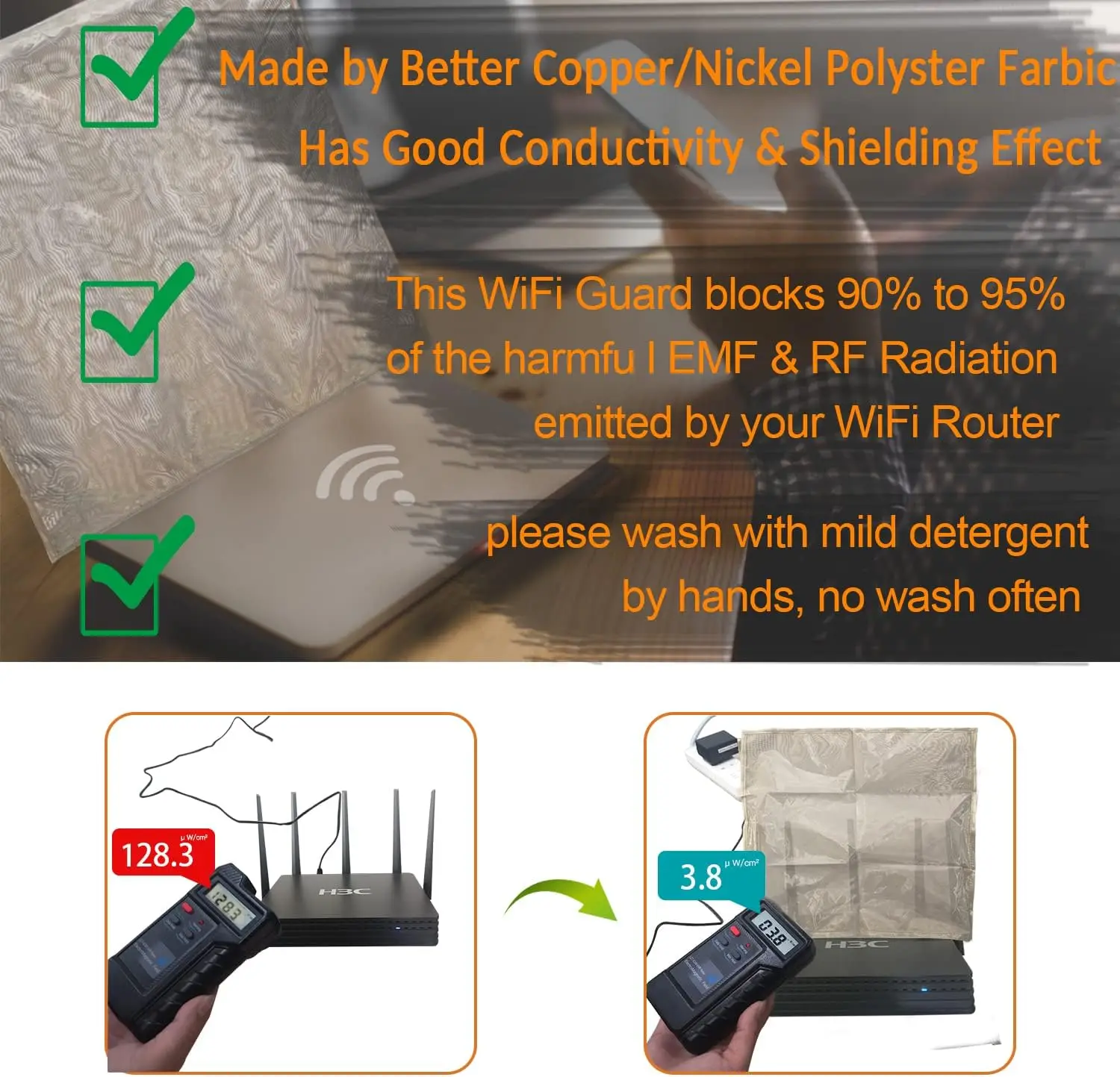 Wifi Router Eco-friendly Metal Radiation Shielding Cover For Home Use ...