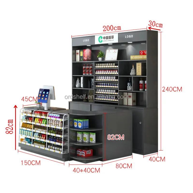 Cash Desk Cashier Table Checkout Counter For Shop White Custom Oem ...