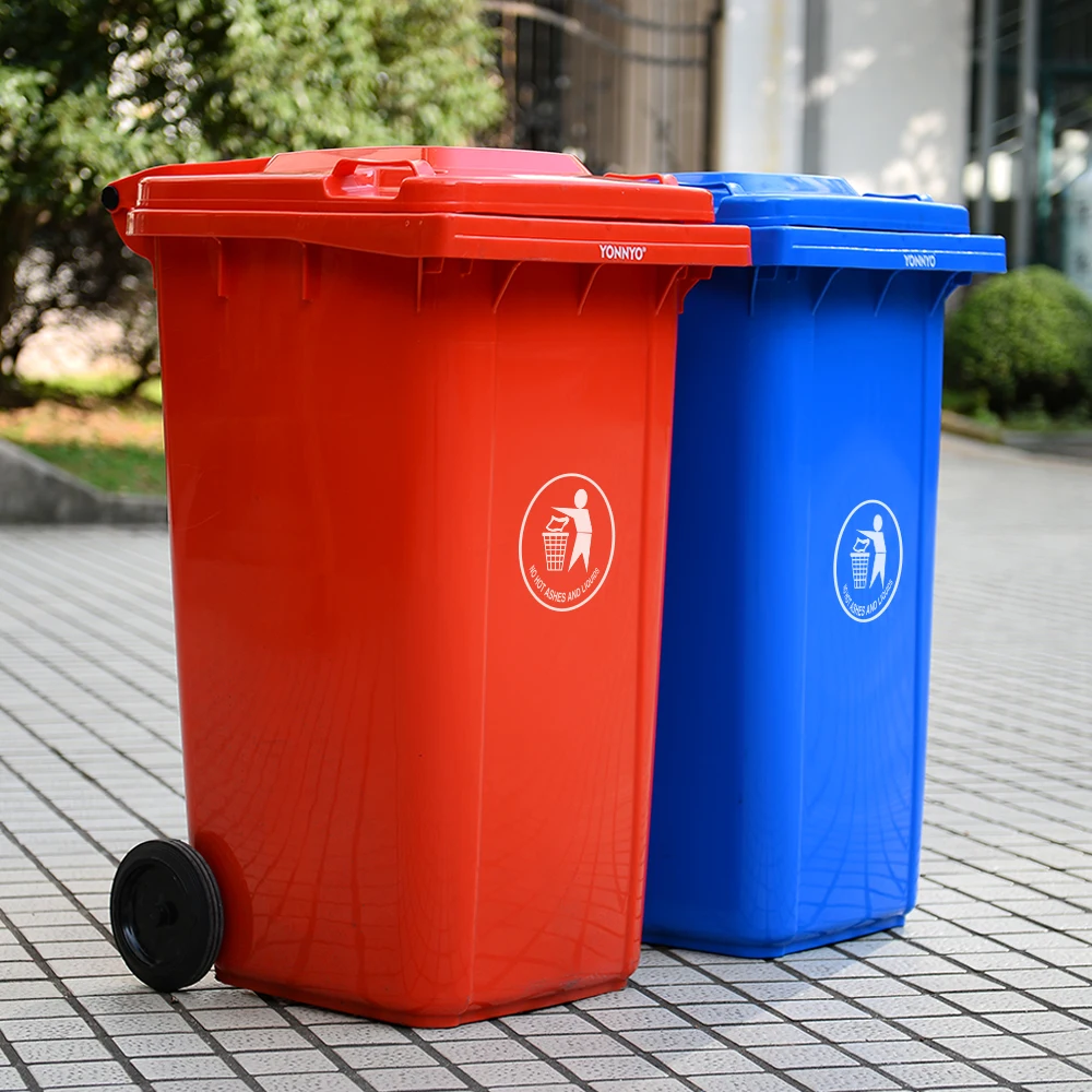 Mobile Public Gym Street Square Big Size Plastic Dustbin With Cover ...