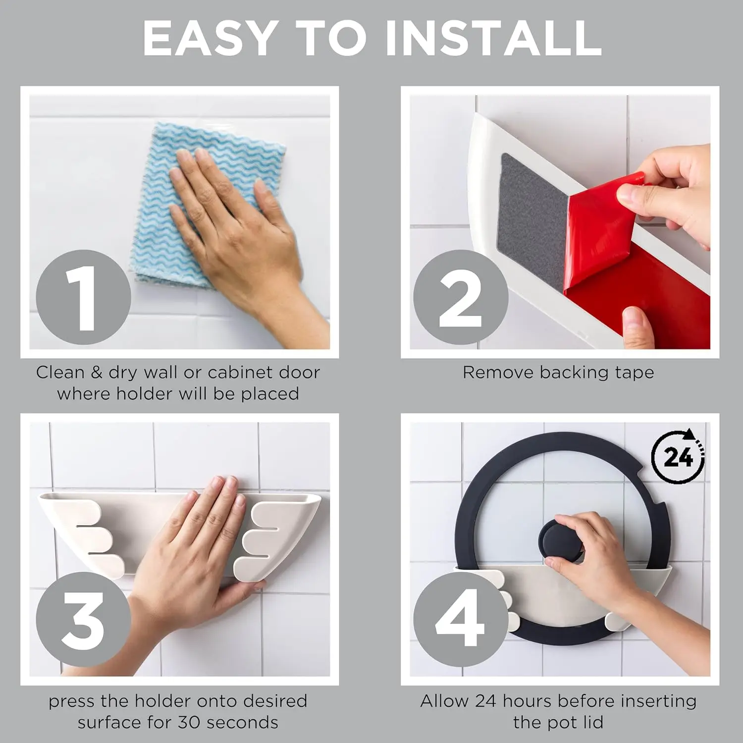 Custom Wall Mount Pots Holder For Kitchen Cupboard Pan Lids Organizers ...