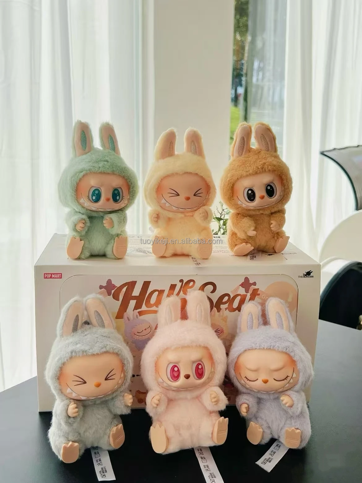 100% Original POPMART for V2 Monsters Have Seat PVC Plush Doll Pastel ...