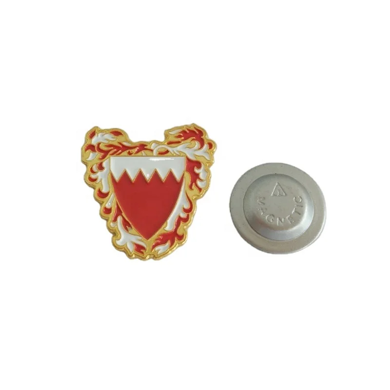 national emblem of Bahrain gold plated soft enamel magnetic souvenir ...