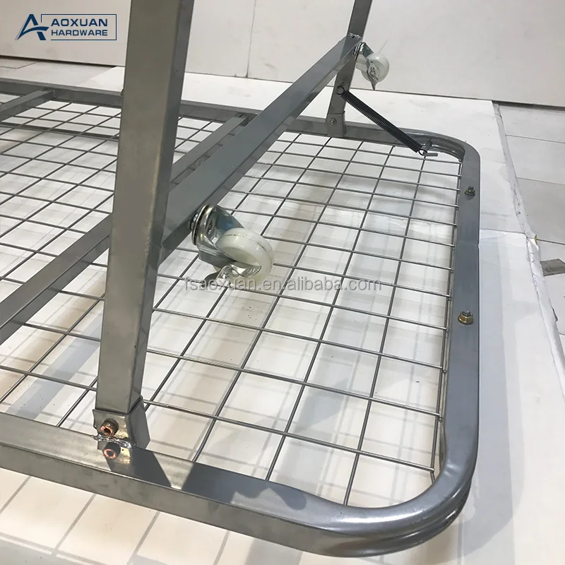 Single Gray Iron Net Movable Foldabel Collapsible Metal Bed Frame - Buy ...