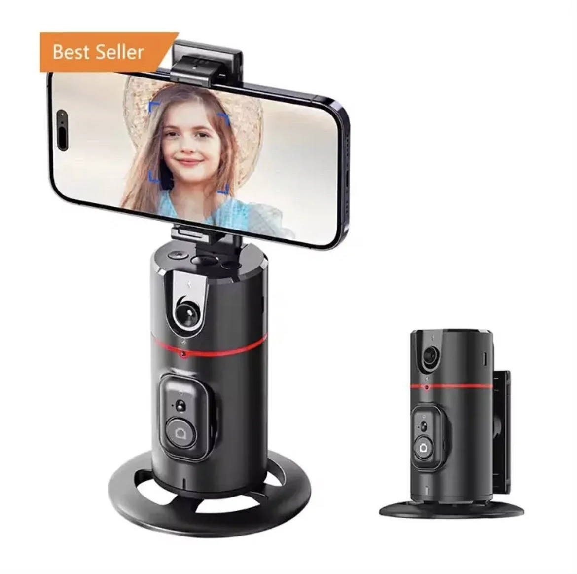 In Stock P02 Auto Face Tracking Tripod with Remote 360 Rotation Tracking Phone Holder Smart ...