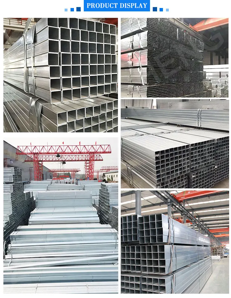 Ms Rectangular Hollow Gi Pipe Galvanized Steel Tube Gi square Tubing Bs ...