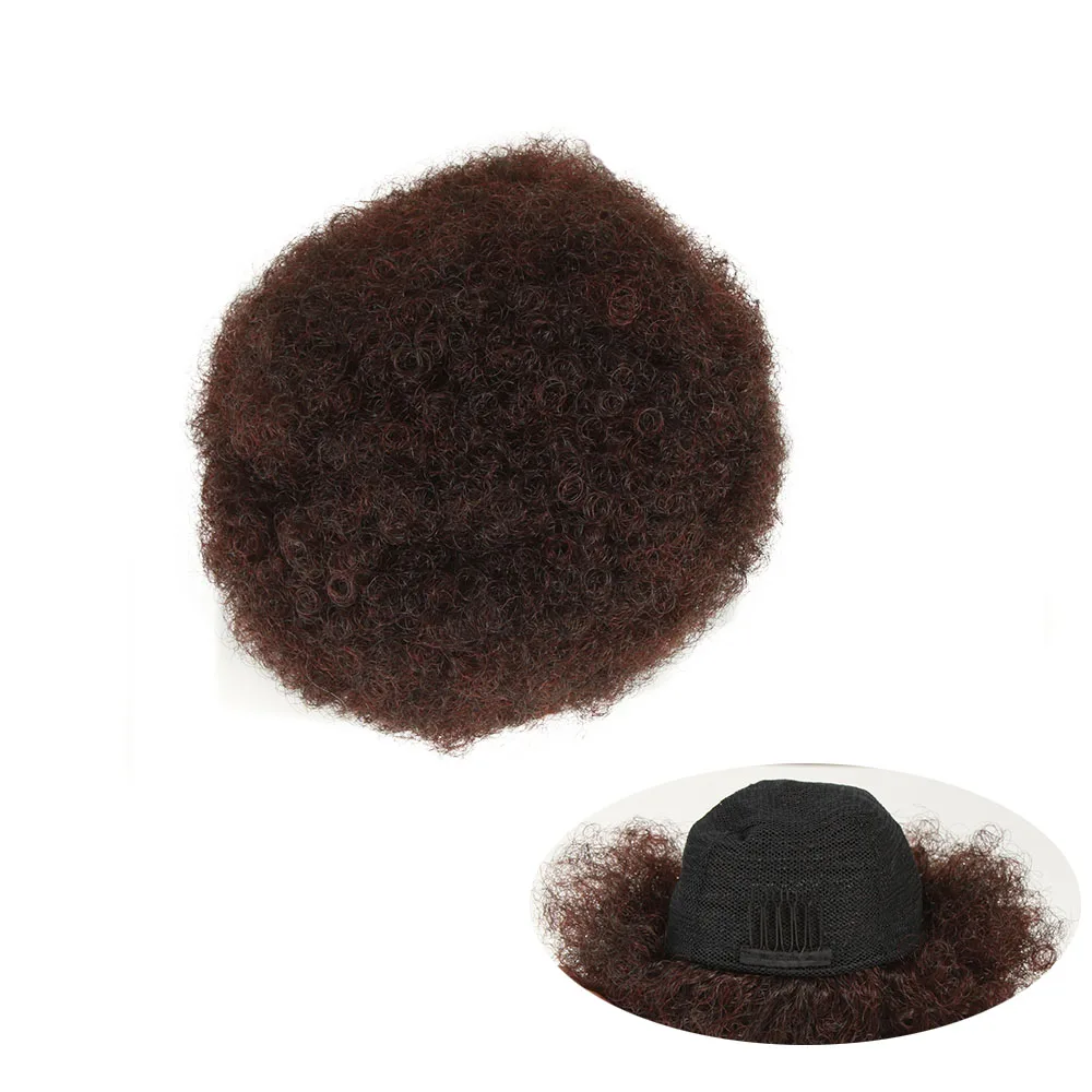Puff Afro Curly Ponytail Chignon Wig Drawstring Ponytail Short Afro ...