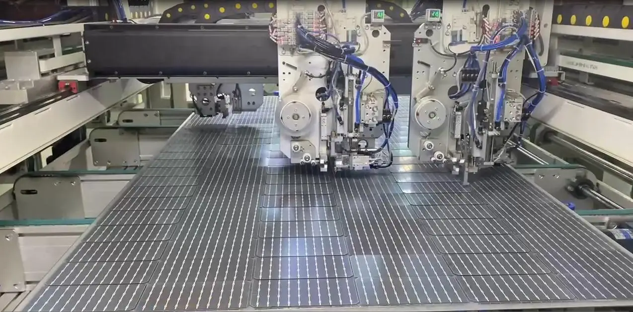 Solar Panel Manufacturing Machine Full Automatic Solar Cell Stringer ...