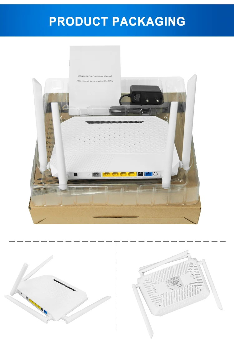 Fiber Optic Router HGU GPON 4GE+1POTS+1USB Wifi AC Dual Band ONU