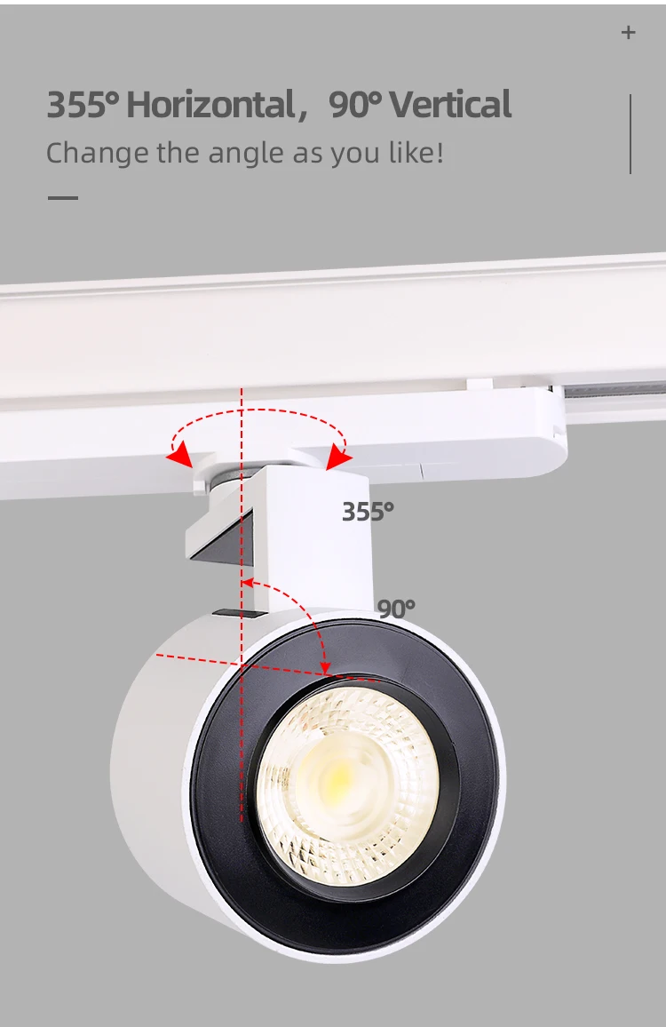 Adjustable Beam Commercial Ceiling Track Rail System Cob Led Track ...
