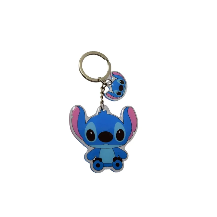 Custom Cartoon Stitch Keychains Figure Doll Key Chain For Girls Bag ...
